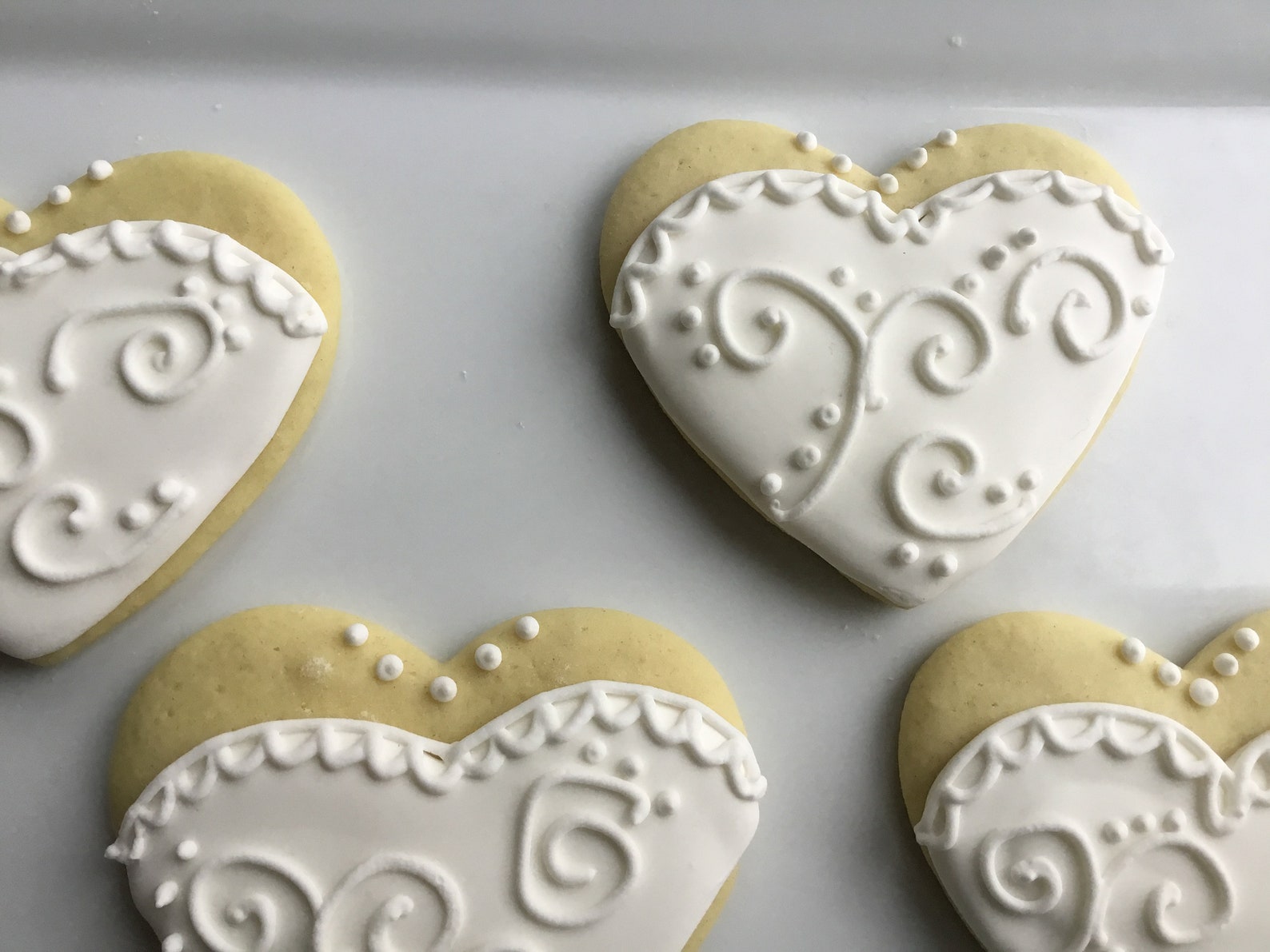 Wedding Cookies Bride and Groom Heart Shaped Wedding Favors Bridal ...