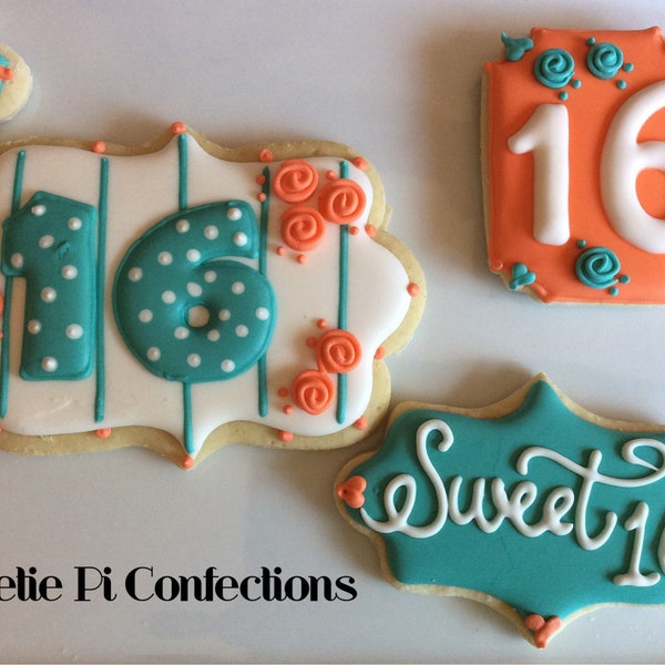 16th Birthday Cookies - Etsy