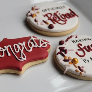 Retirement Decorated Cookies Gift for a Retiree, Retirement Party ...