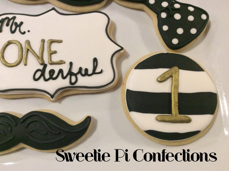 Mr. Onederful Decorated Cookies: Boy First Birthday Party Favors - Etsy