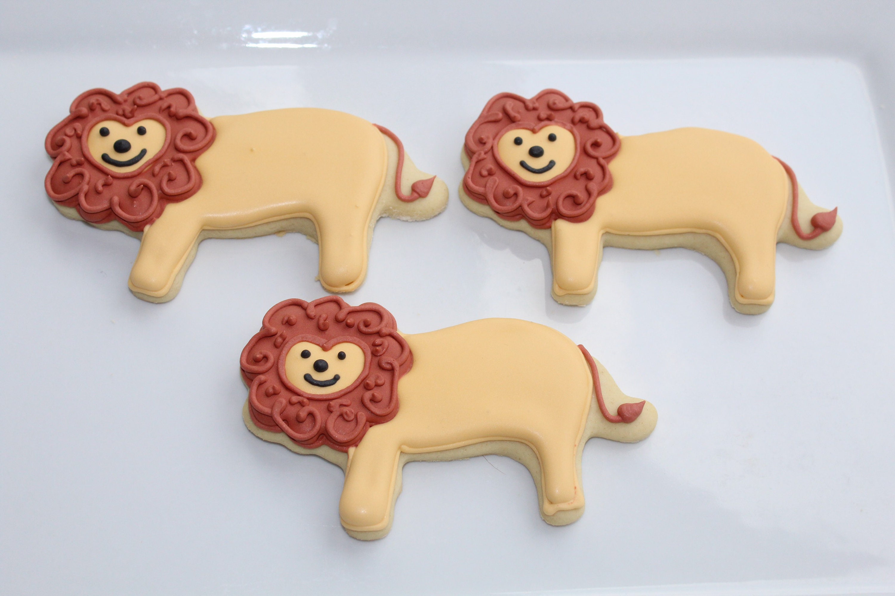 LION Decorated Cookies Animal Themed Birthday Cookies | Etsy