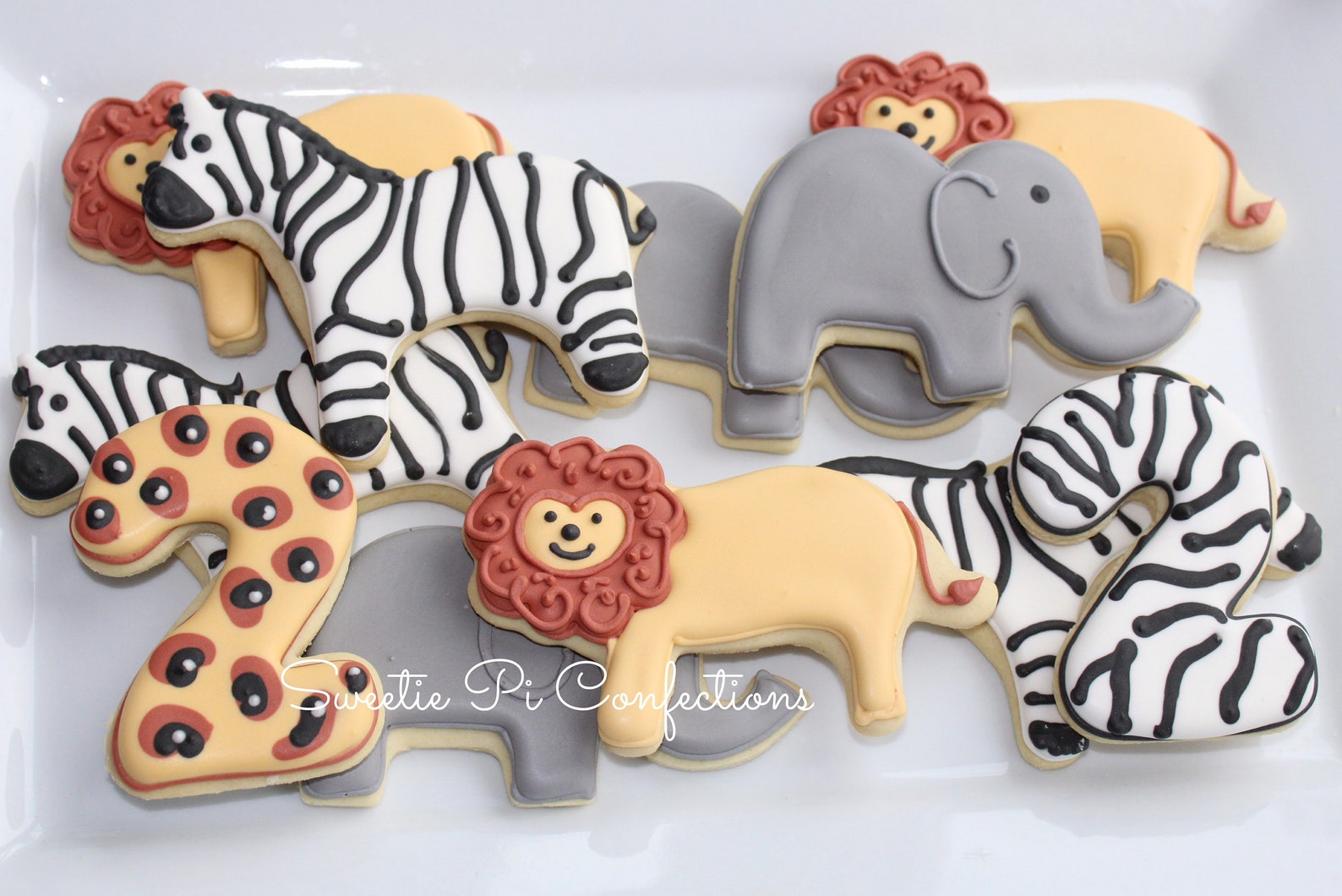 LION Decorated Cookies Animal Themed Birthday Cookies | Etsy