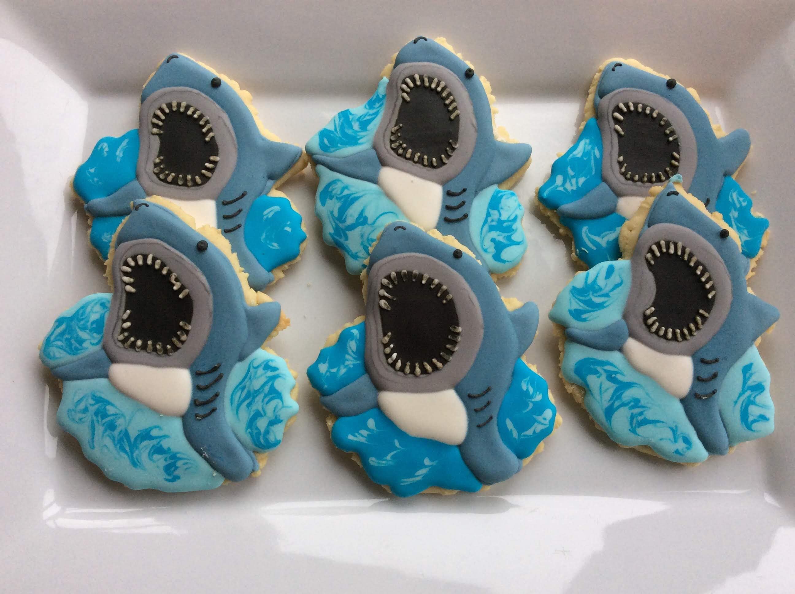 SHARK Decorated Cookies Shark Week Birthday Party Cookies - Etsy UK