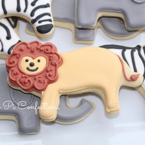 LION Decorated Cookies Animal Themed Birthday Cookies Decorated Cookies ...