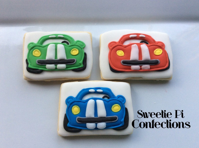RACE CAR Cookies // Decorated Cookies // Boy Birthday Party // | Etsy