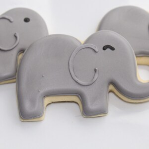 ELEPHANT Decorated Cookies Animal Themed Birthday Cookies Decorated ...
