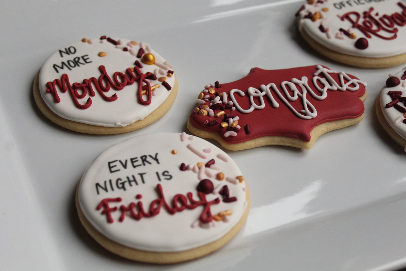 Retirement Decorated Cookies Gift for a Retiree, Retirement Party ...