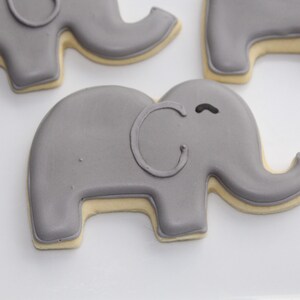 ELEPHANT Decorated Cookies Animal Themed Birthday Cookies Decorated ...