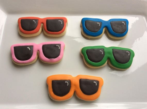 SUNGLASSES Decorated Cookies Summer Fun Hot Day Birthday Party | Etsy