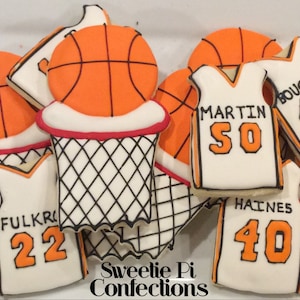 Basketball Jersey Decorated Cookies Cookies // Birthday Party Favors ...