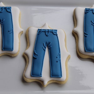 Jean Decorated Cookies: Denim Party Favors - Etsy