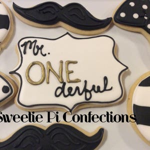 Mr. Onederful Decorated Cookies: Boy First Birthday Party Favors - Etsy
