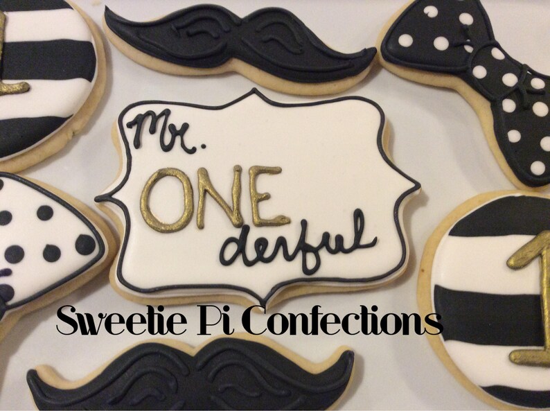 Mr. Onederful Decorated Cookies: Boy First Birthday Party Favors - Etsy