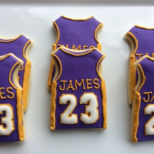 Basketball Jersey Decorated Cookies Cookies // Birthday Party Favors ...