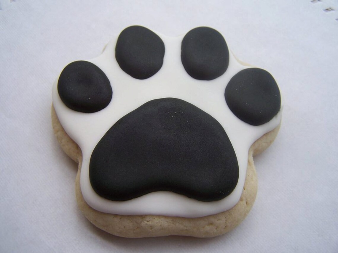 PAW PRINT Sugar Cookies - One Dozen ~ School Spirit, Sports, Party ...