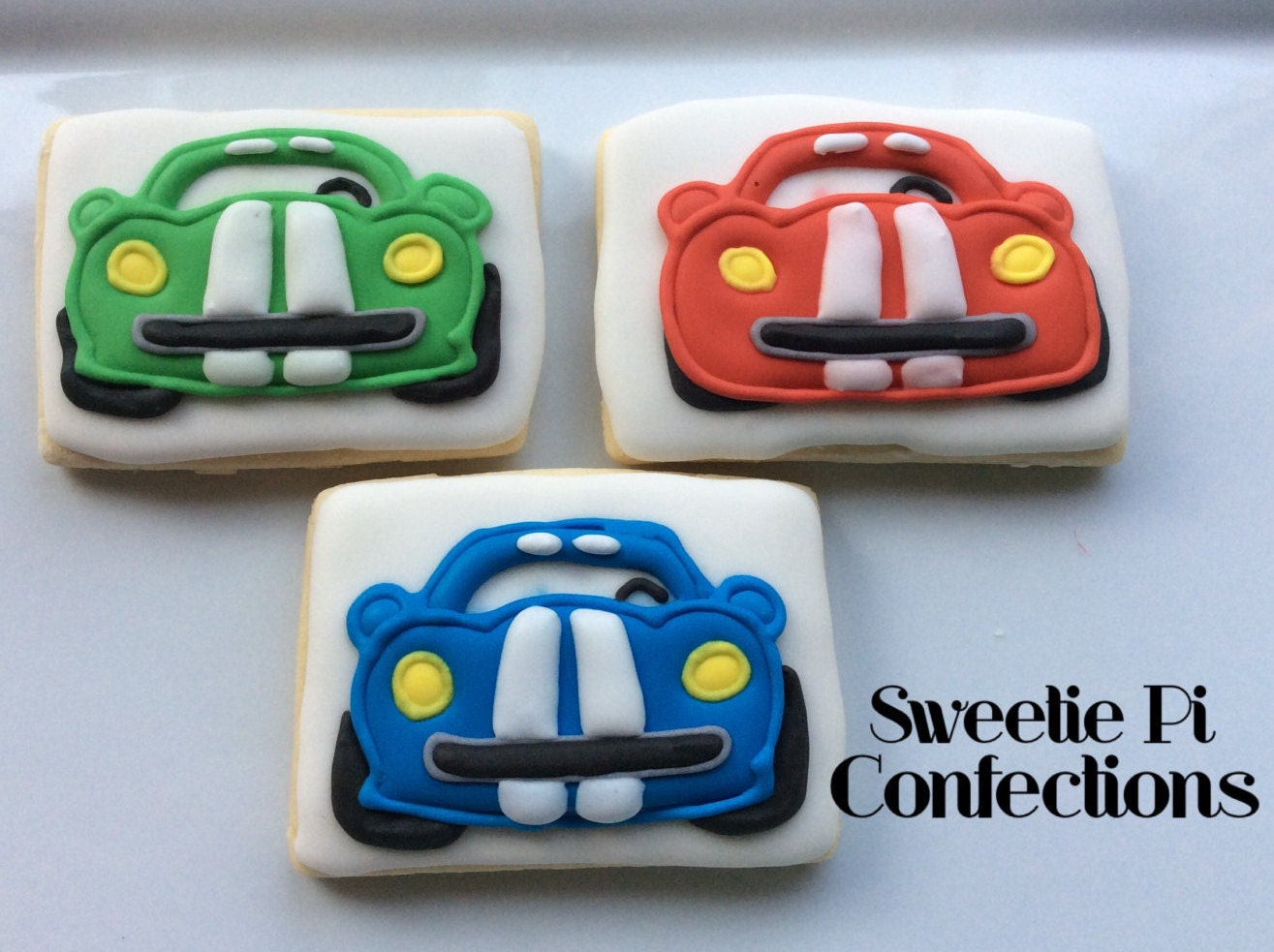 Race Car Cookies // Birthday Party Favors // NASCAR // Red | Etsy