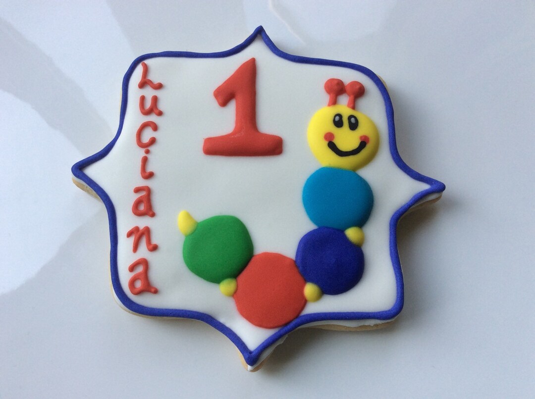 Caterpillar Sugar Cookie Party Favors: Decorated Birthday Cookies - Etsy