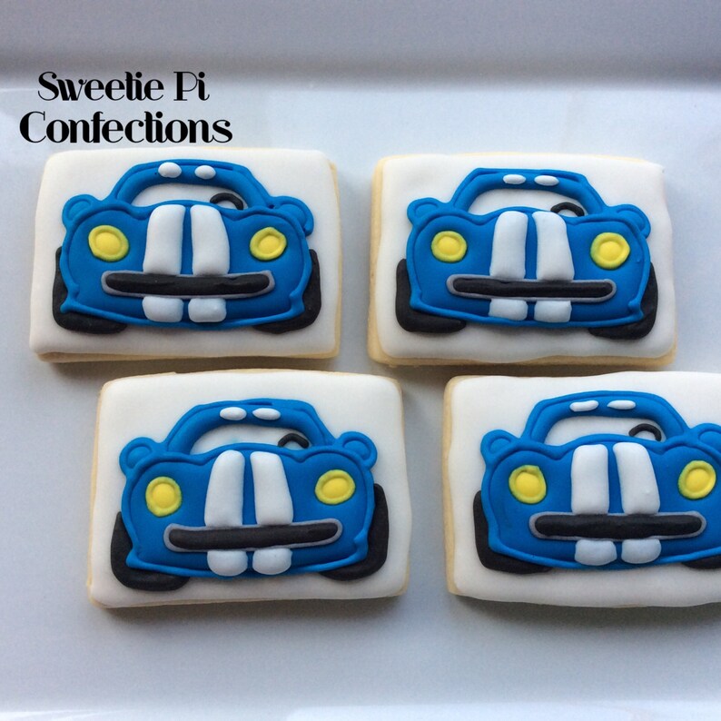 Race Car Cookies // Birthday Party Favors // NASCAR // Red - Etsy
