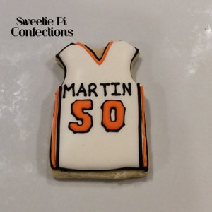Basketball Jersey Decorated Cookies Cookies // Birthday Party Favors ...
