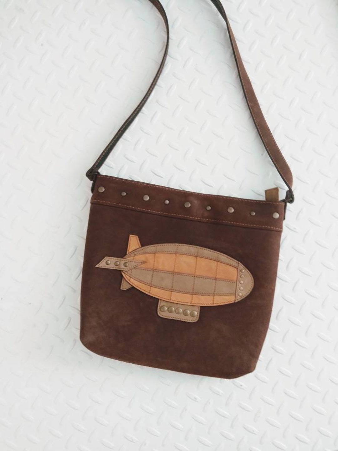 Shoulder Nubuck Bag With Airship, Cross Body Bag, Messenger Women Bag ...