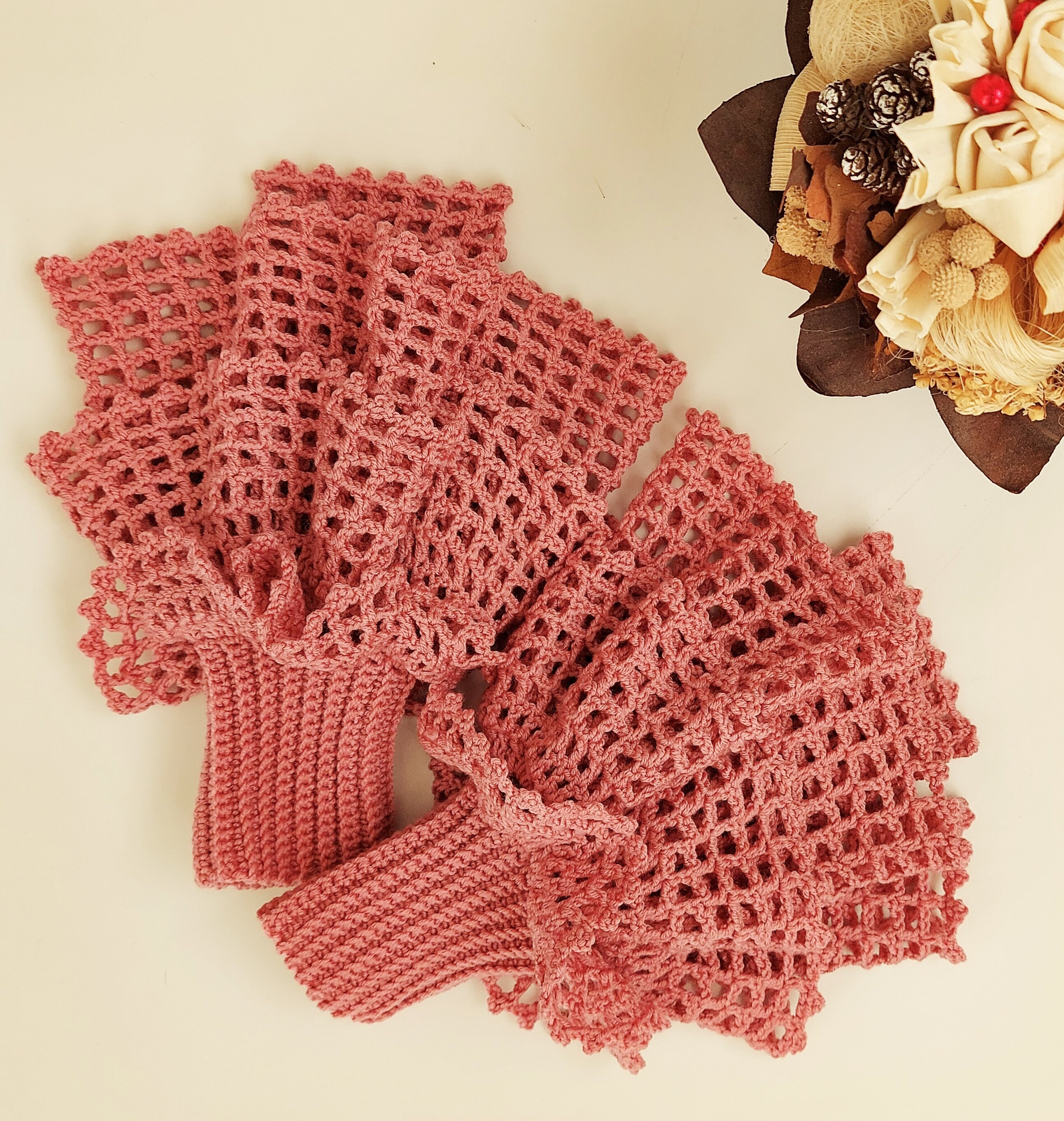 Crochet Pattern Videira. Crochet Fingerless Gloves PDF Pattern ...