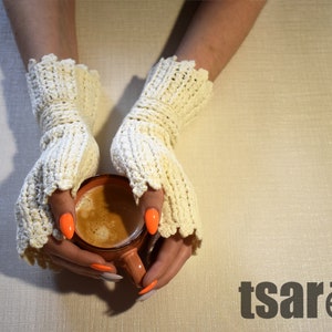 Crochet Pattern Trieste. Crochet Fingerless Gloves PDF Pattern. Modern ...