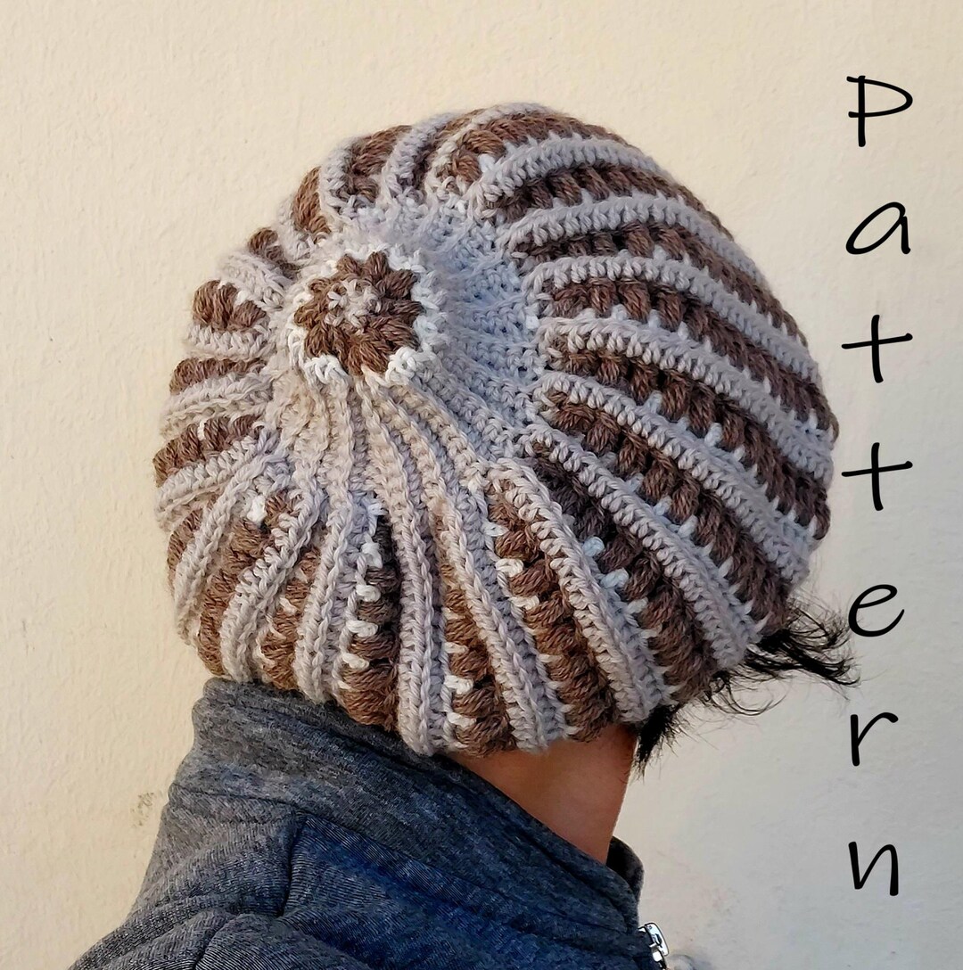 Crochet Pattern Garda. Crochet Striped Beanie PDF Pattern. Women ...