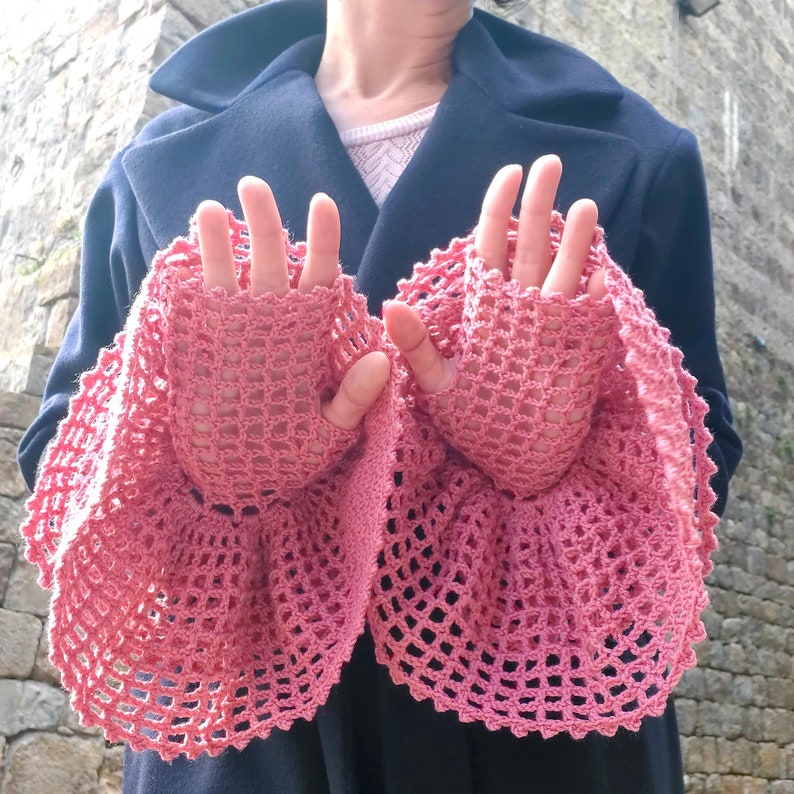 Crochet Pattern Videira. Crochet Fingerless Gloves PDF Pattern ...