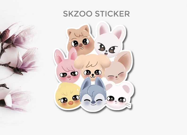 SKZOO Stray Kids Sticker Wolfchan Leebit Dwaekki Jiniret - Etsy