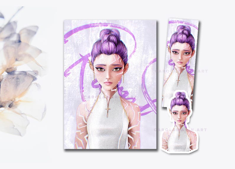 Rumi Kpop Demon Hunters Print | Las Guerreras Kpop, Bookmark, Sticker ...