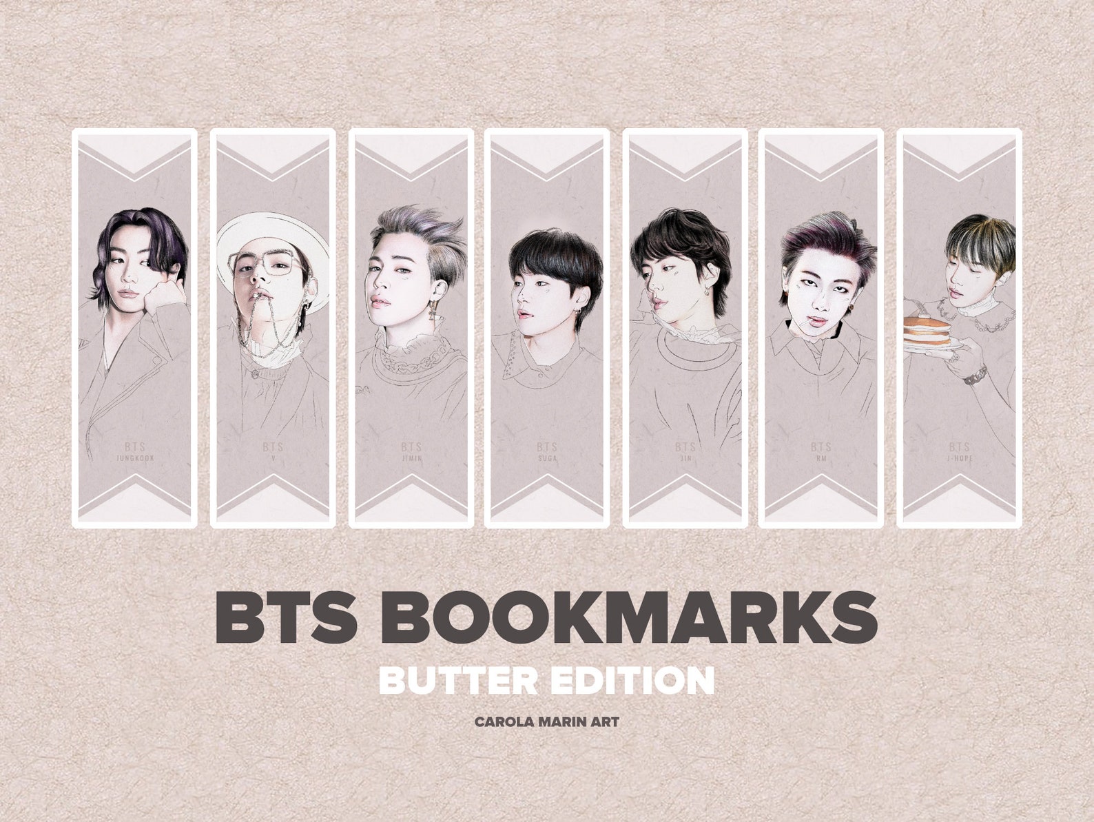 BTS Bookmarks Printable