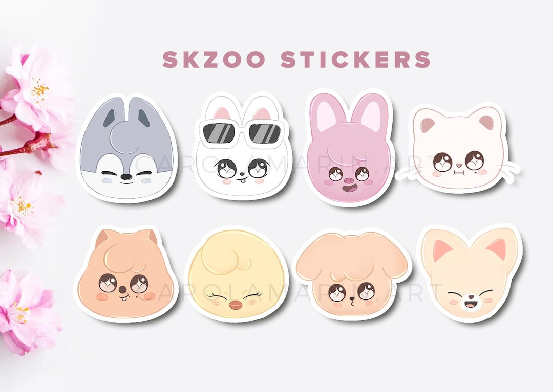Stray Kids SKZOO Stickers / Wolfchan, Leebit, Dwaekki, Jiniret, Bokkari, Foxiny, Puppym, Quokka ...