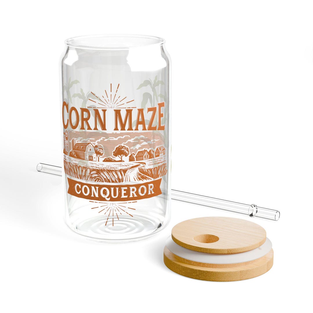 Corn Maze Conqueror Sipper Glass, 16oz - Perfect for Fall Celebrations ...