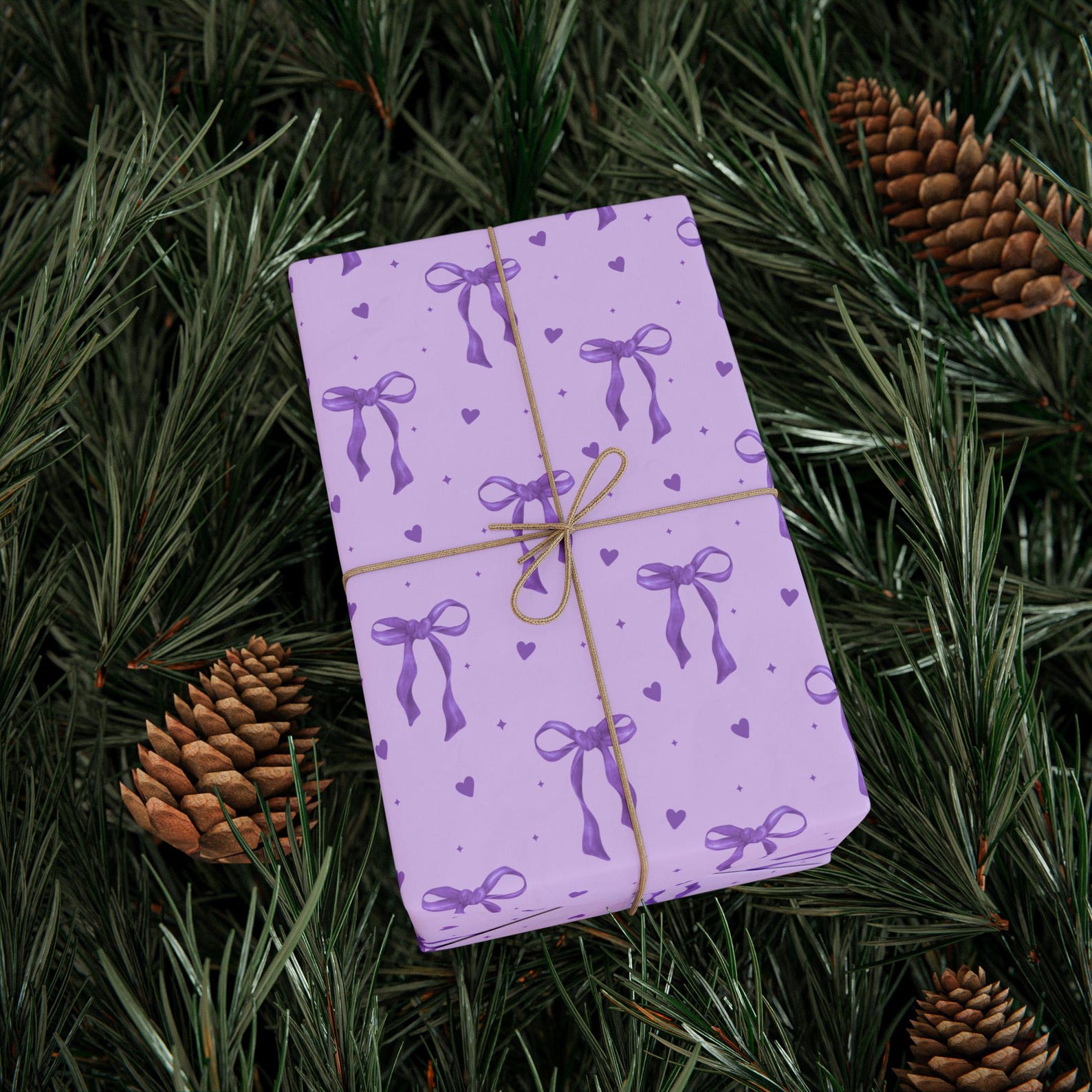 Purple Bow Wrapping Paper, 90gsm Fine Art Paper, Gift Wrap - Etsy