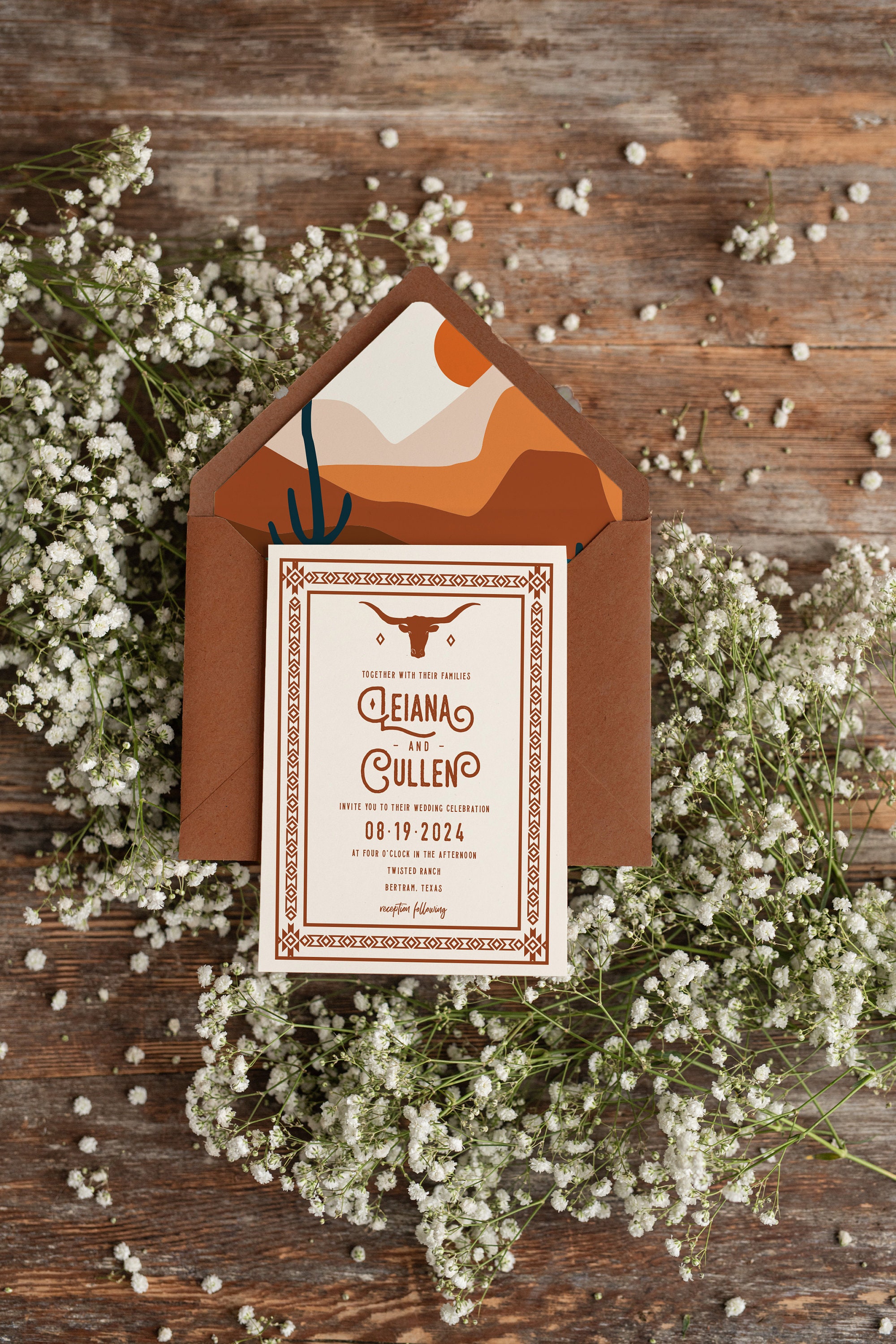 Western Wedding Invitation Ranch Wedding Invitation Boho - Etsy