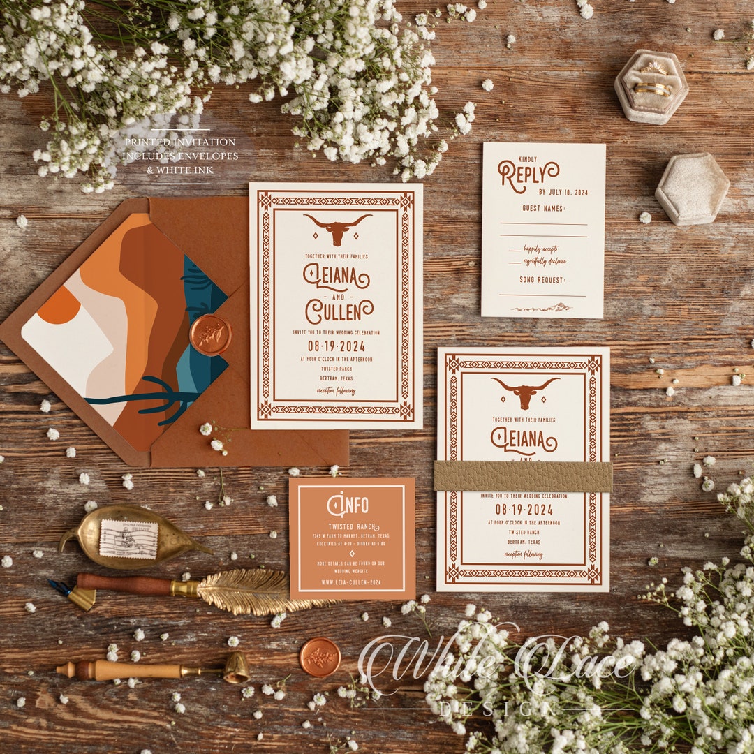Western Wedding Invitation, Ranch Wedding Invitation, Boho Invitation ...