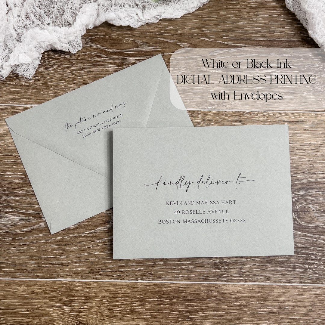 Envelope Address Printing Service: Digital Calligraphy, Wedding Guest ...