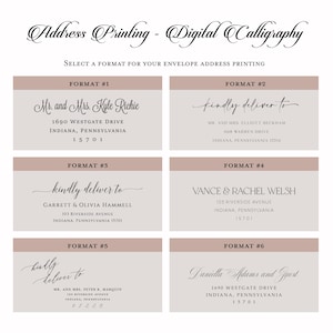 Envelope Address Printing Service: Digital Calligraphy, Colored ...