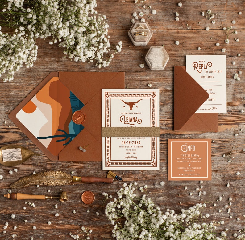 Western Wedding Invitation Ranch Wedding Invitation Boho - Etsy