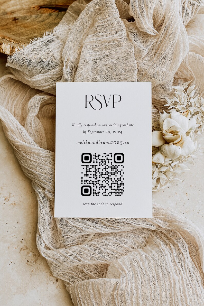 Classic Modern Wedding Invitation Suite White and Black - Etsy