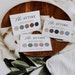 Customized Wedding Guest Color Palette Attire Cards, Printed, Attendee ...