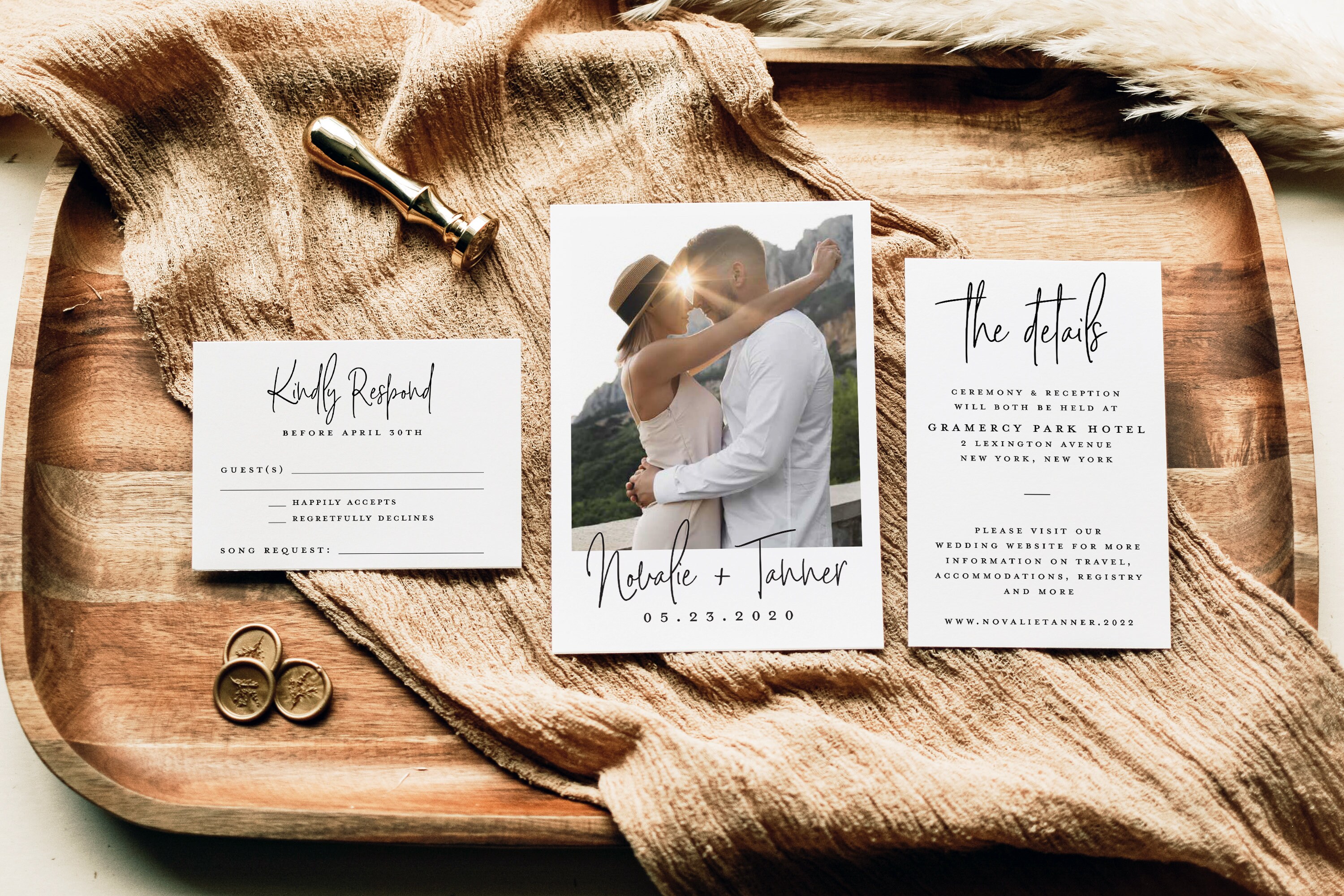 PRINTED Wedding Invitation With Photo Photo Wedding Invites - Etsy