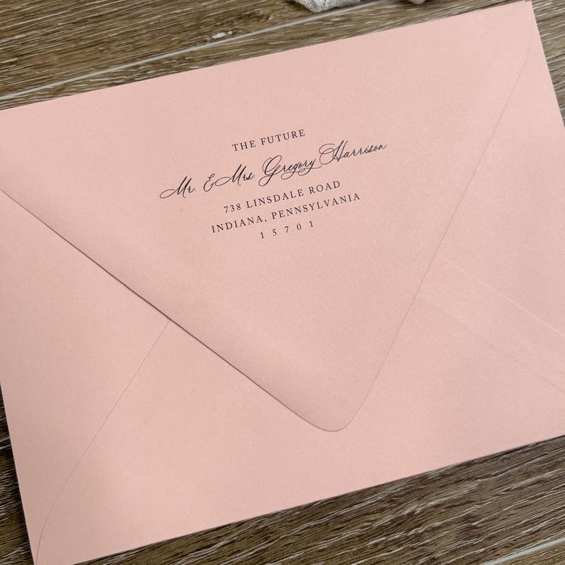 Envelope Address Printing Service: Digital Calligraphy, Colored ...