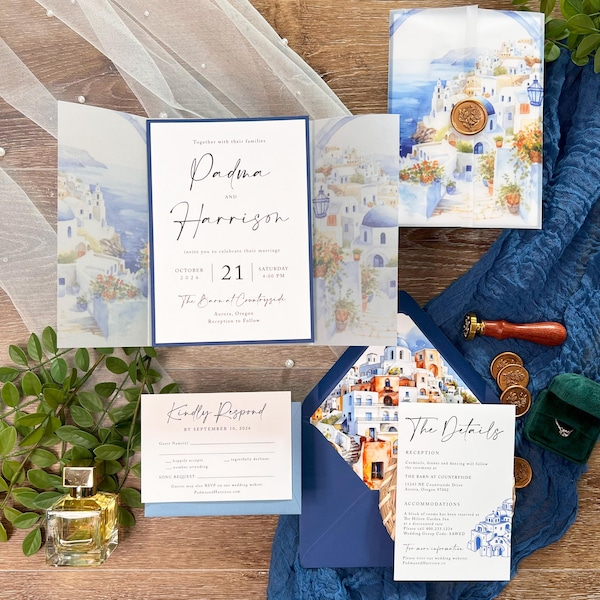 Greek Wedding Invitation - Etsy