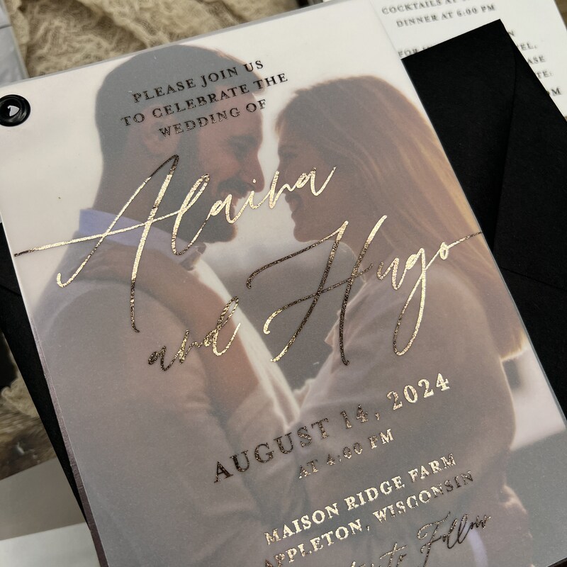 Transparent Wedding Invitation - Etsy