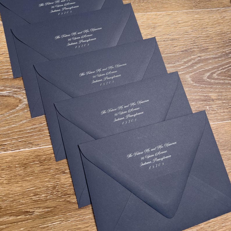 Envelope Address Printing Service: Digital Calligraphy, Colored ...