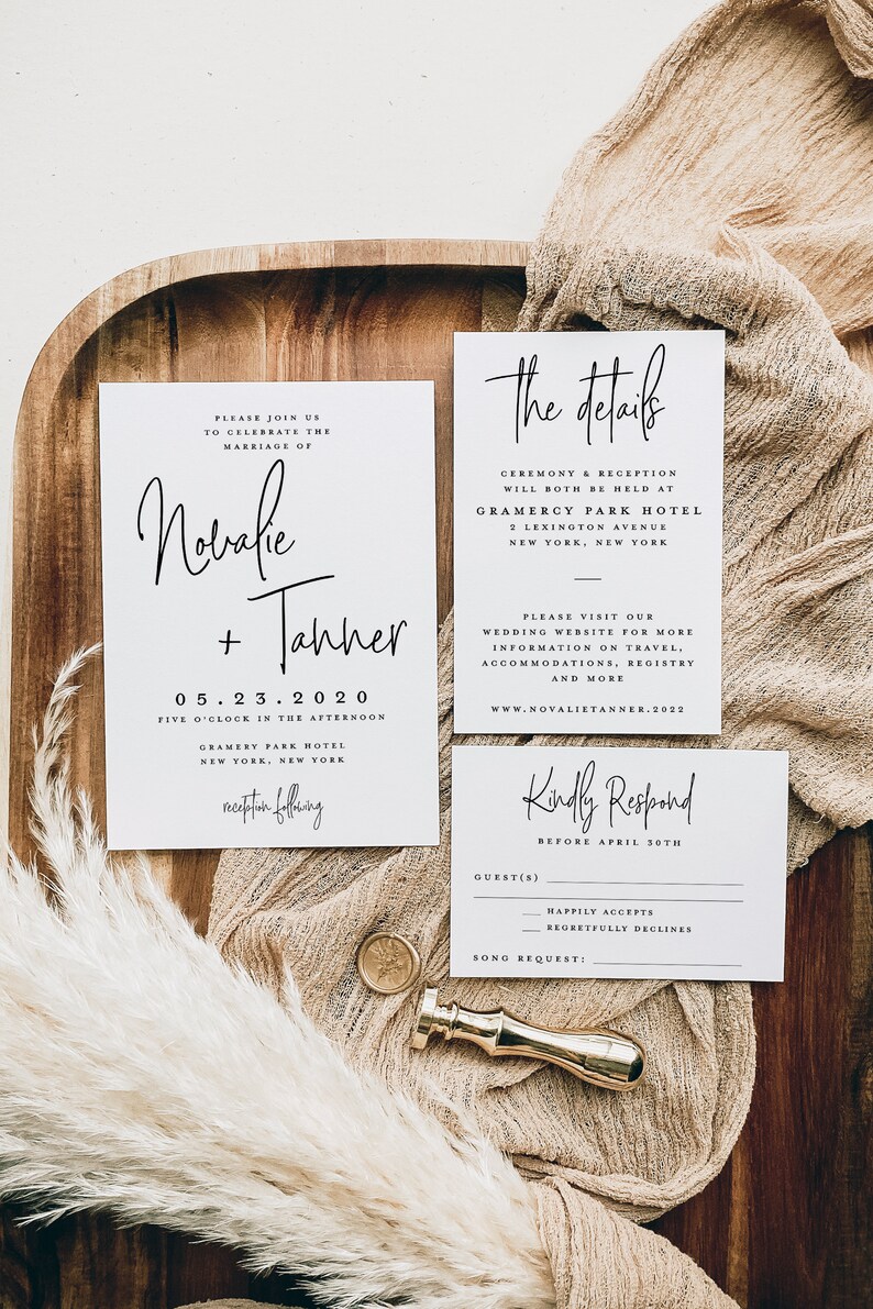 PRINTED Wedding Invitation With Photo Photo Wedding Invites - Etsy