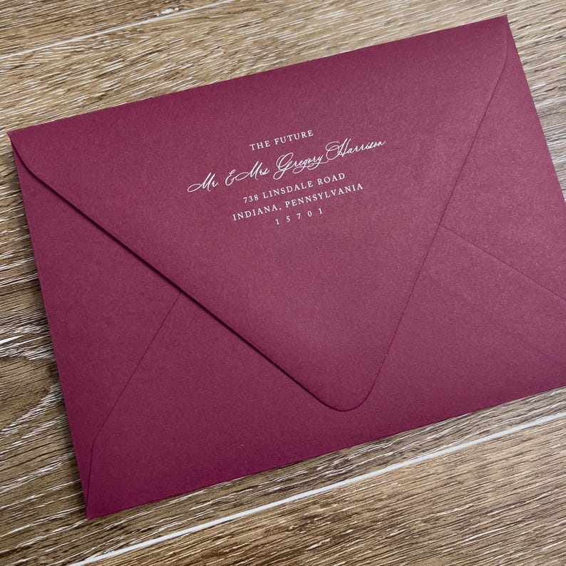 Envelope Address Printing Service: Digital Calligraphy, Colored ...