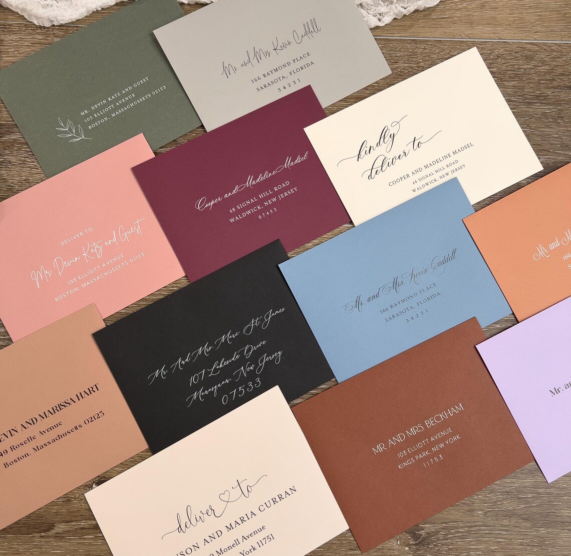 Envelope Address Printing Service: Digital Calligraphy, Colored ...