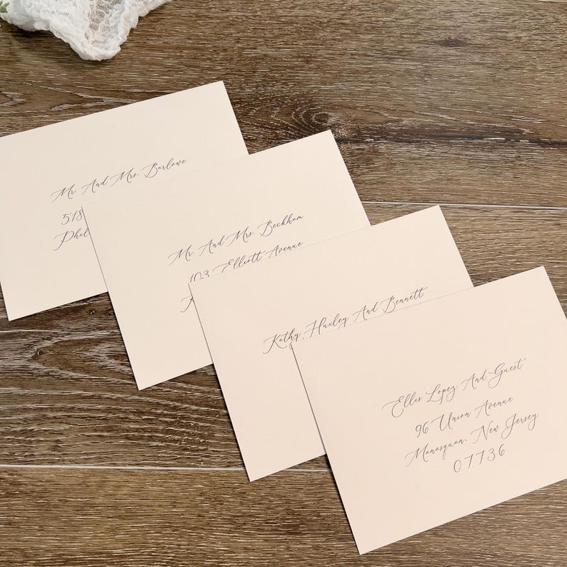 Envelope Address Printing Service: Digital Calligraphy, Colored ...